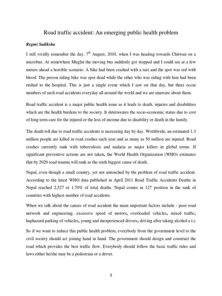 Road Traffic Accident PDF | PDF | Traffic Collision | Road