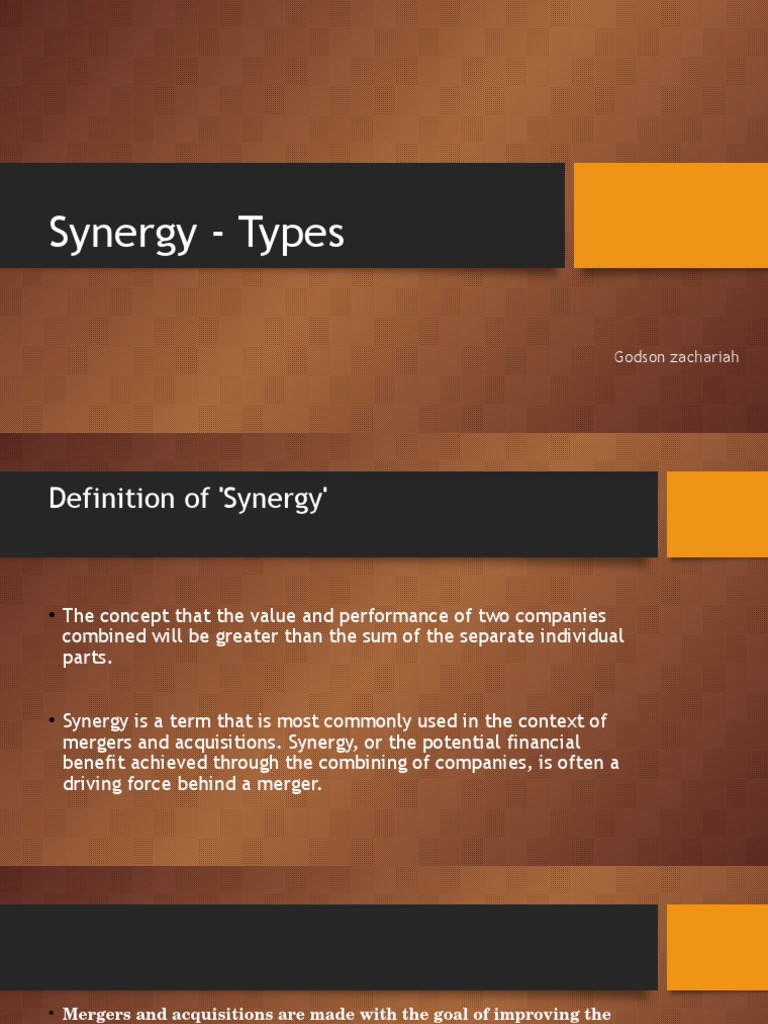 Synergy - Types | PDF