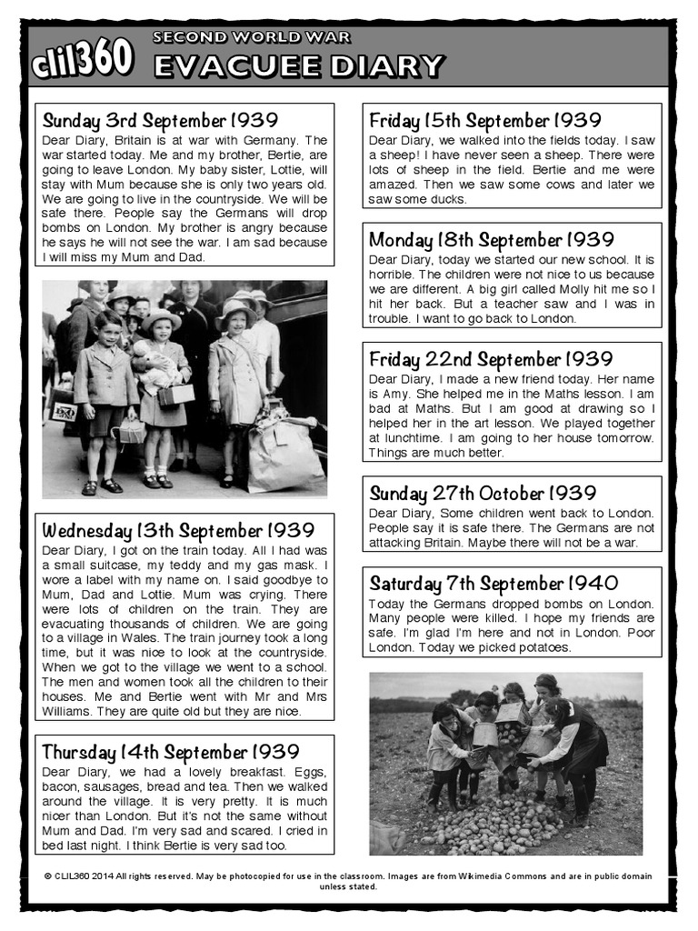 Evacuee Diary | PDF