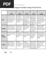 3D Safety Poster Rubric and Guidelines | PDF | Cognition | Cognitive ...