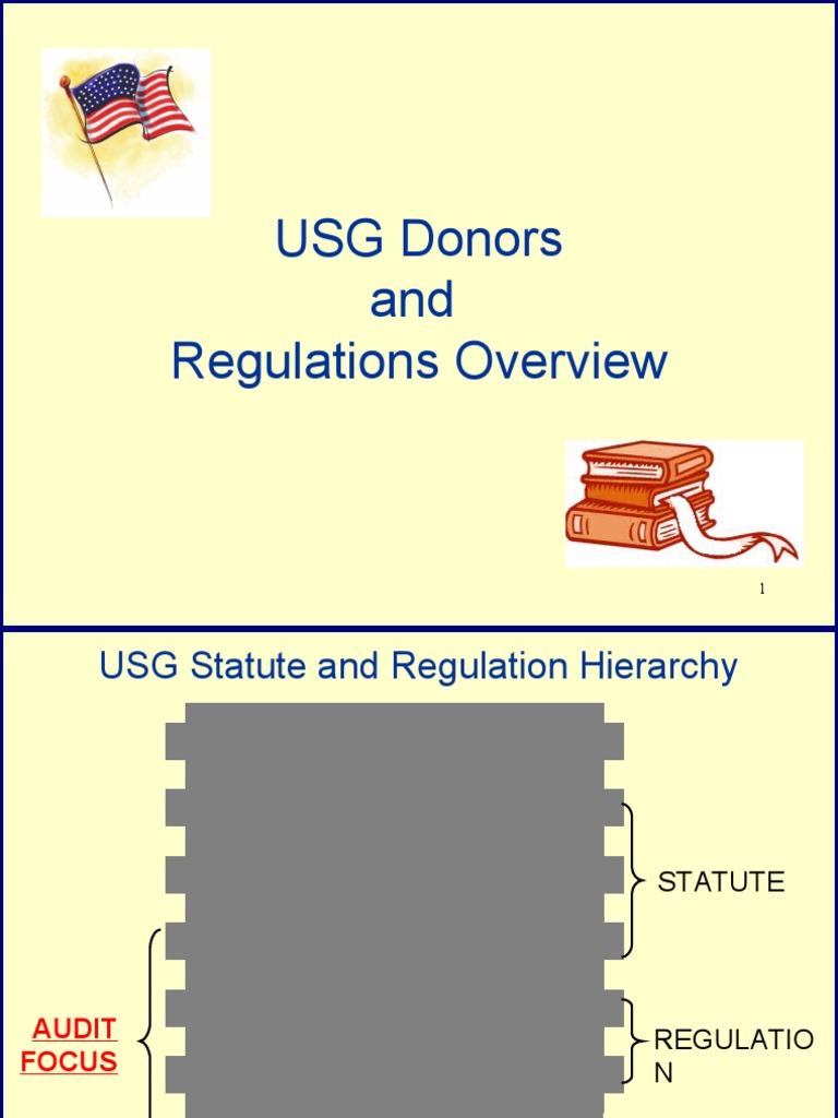 USG Donors and Reg Overview | PDF | Government Of The United States ...