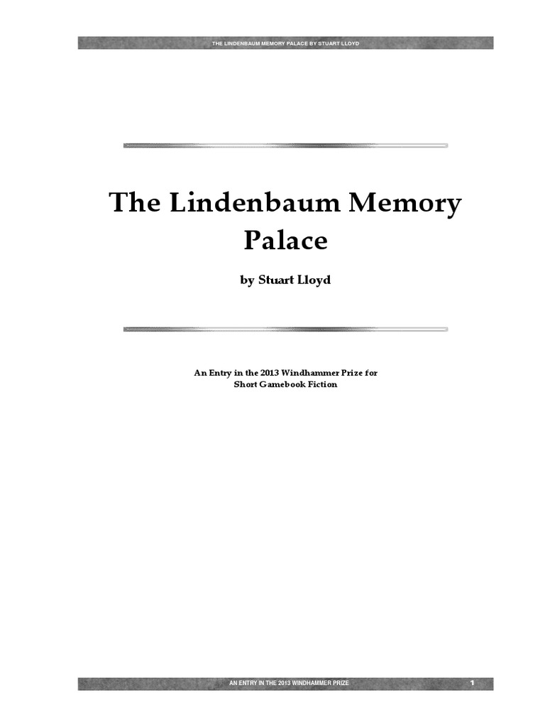 The Lindenbaum Memory Palace | PDF | Oxygen | Photosynthesis