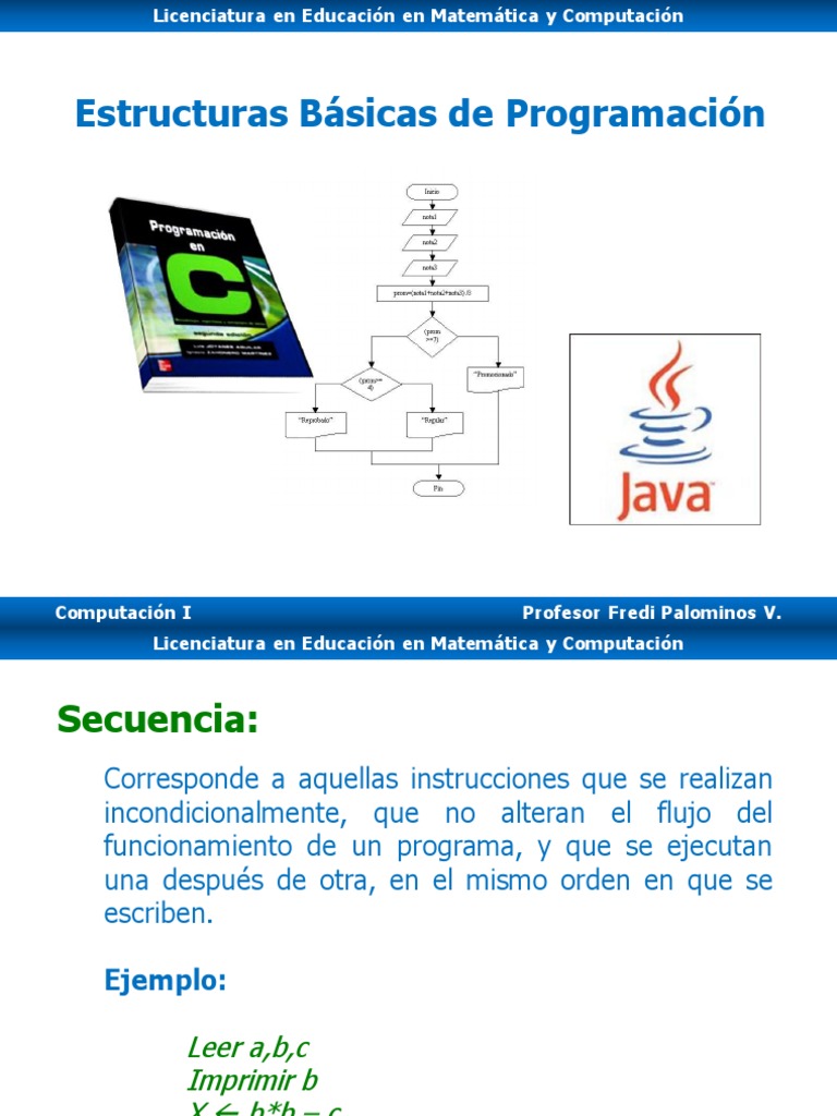Estructuras Basicas de Programacion | Algoritmos | Conceptos matemáticos