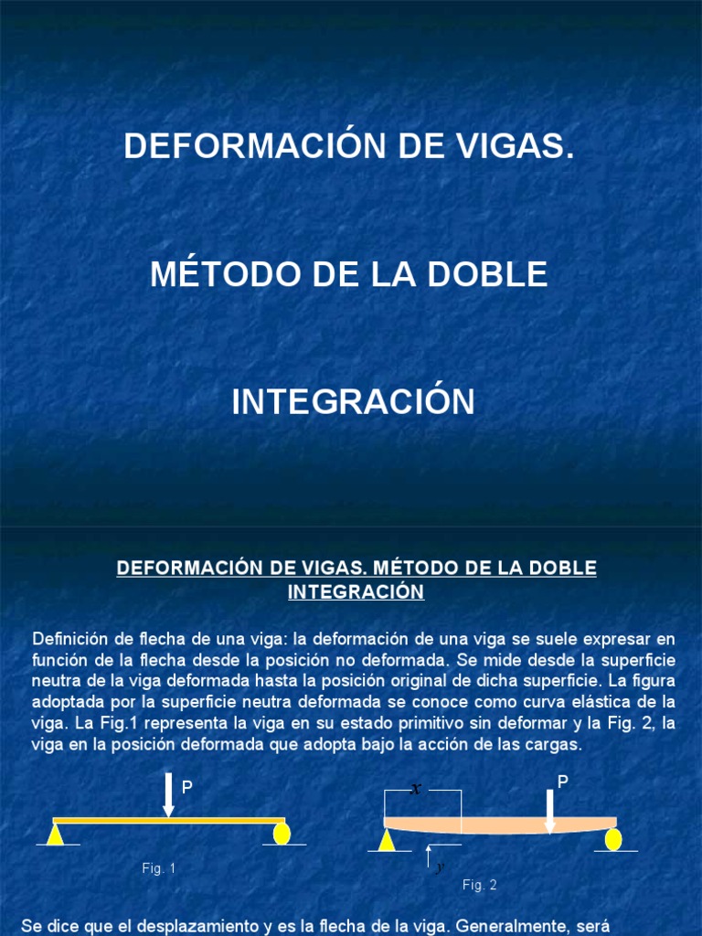 Deformacion de Vigas Metodo de La Doble Integracion PDF | PDF | Integral | Elasticidad (Física)