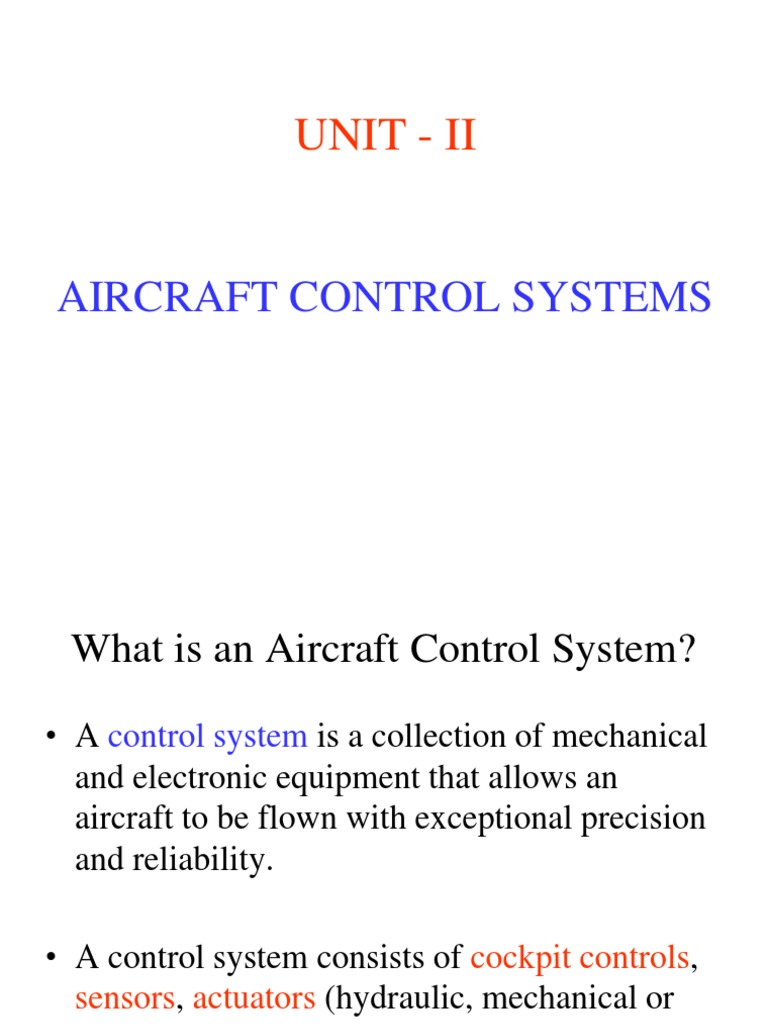 Aircraft Control Systems | PDF