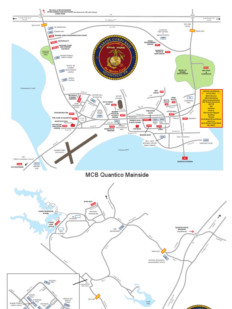 Quantico Base Map | PDF | Uniformed Services Of The United States ...