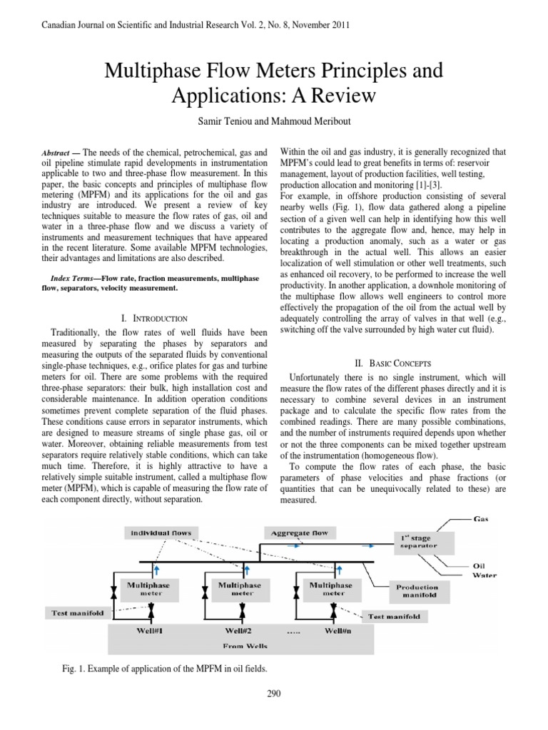 Multiphase Flow Meters Principles and Applications a Review | Flow Measurement | Fluid Dynamics