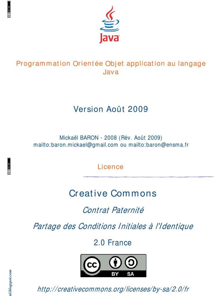Java | PDF | Java (Langage de programmation) | Classe (informatique)