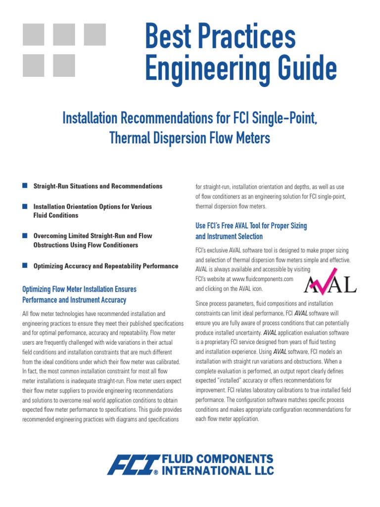 Best Practices Engineering GuideFINAL | PDF | Flow Measurement ...