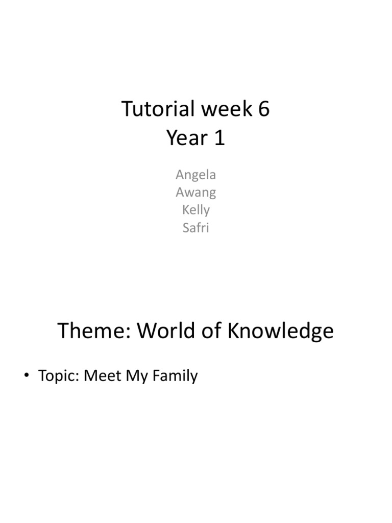 Tutorial Week 6 Year 1 | PDF | Home & Garden