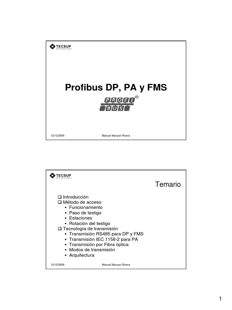 An Overview of PROFIBUS Protocols: PROFIBUS DP, PA and FMS | PDF | Red ...