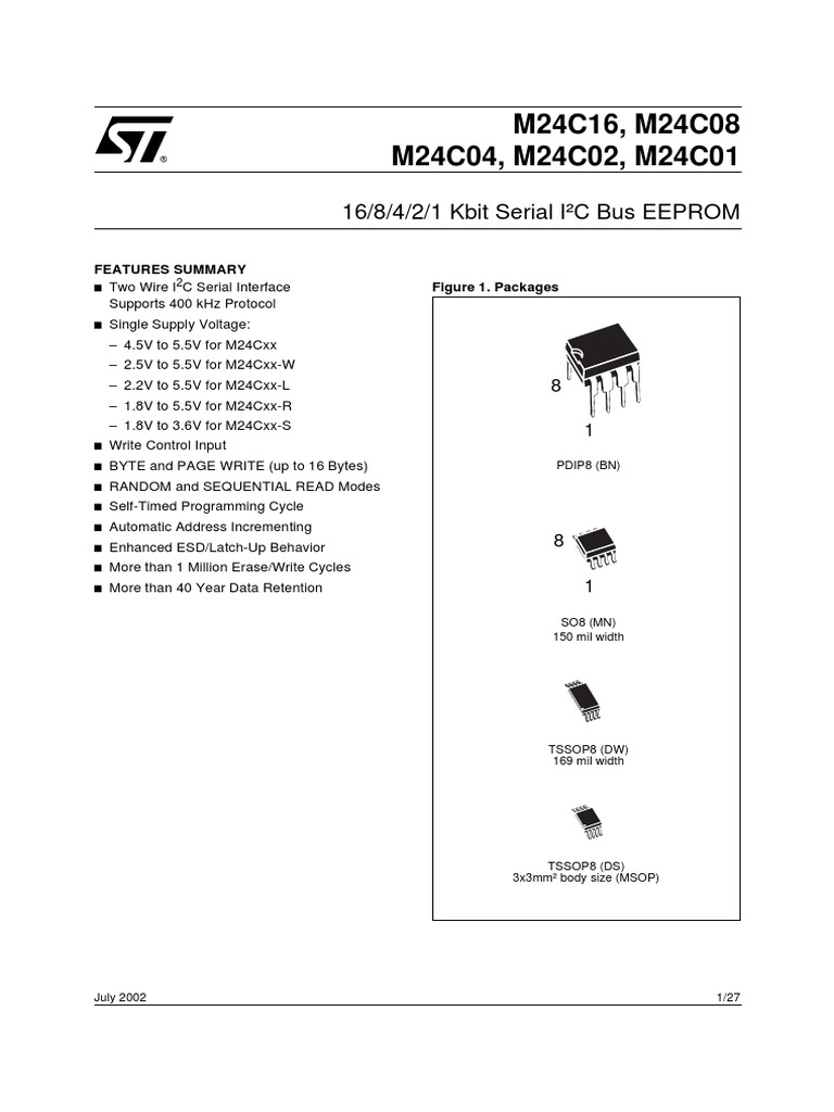 24C02 | PDF | Transmission Control Protocol | Electronic Engineering