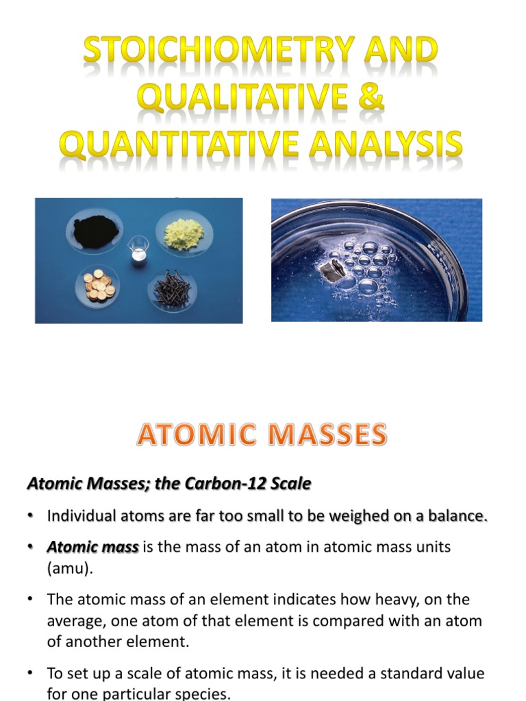 Understanding Atomic Mass and Moles | PDF | Mole (Unit) | Stoichiometry