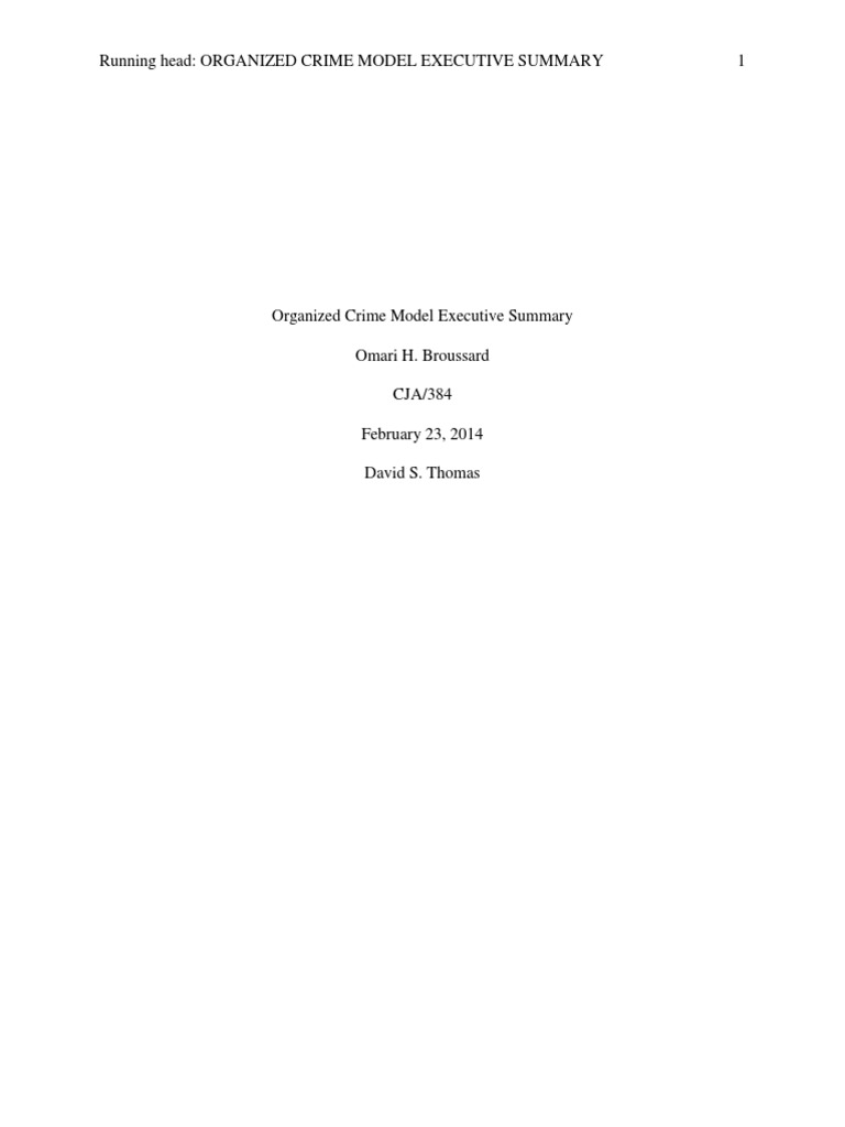 Organized Crime Models Explained | PDF | Organized Crime | Crime Thriller