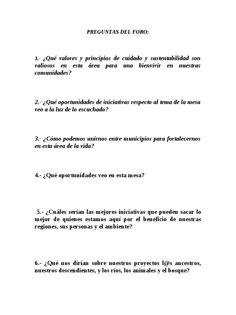 Preguntas Del Foro | PDF