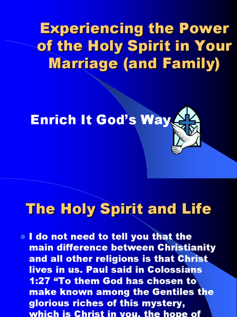 The Holy Spirit and Marriage | PDF | Marriage | Husband