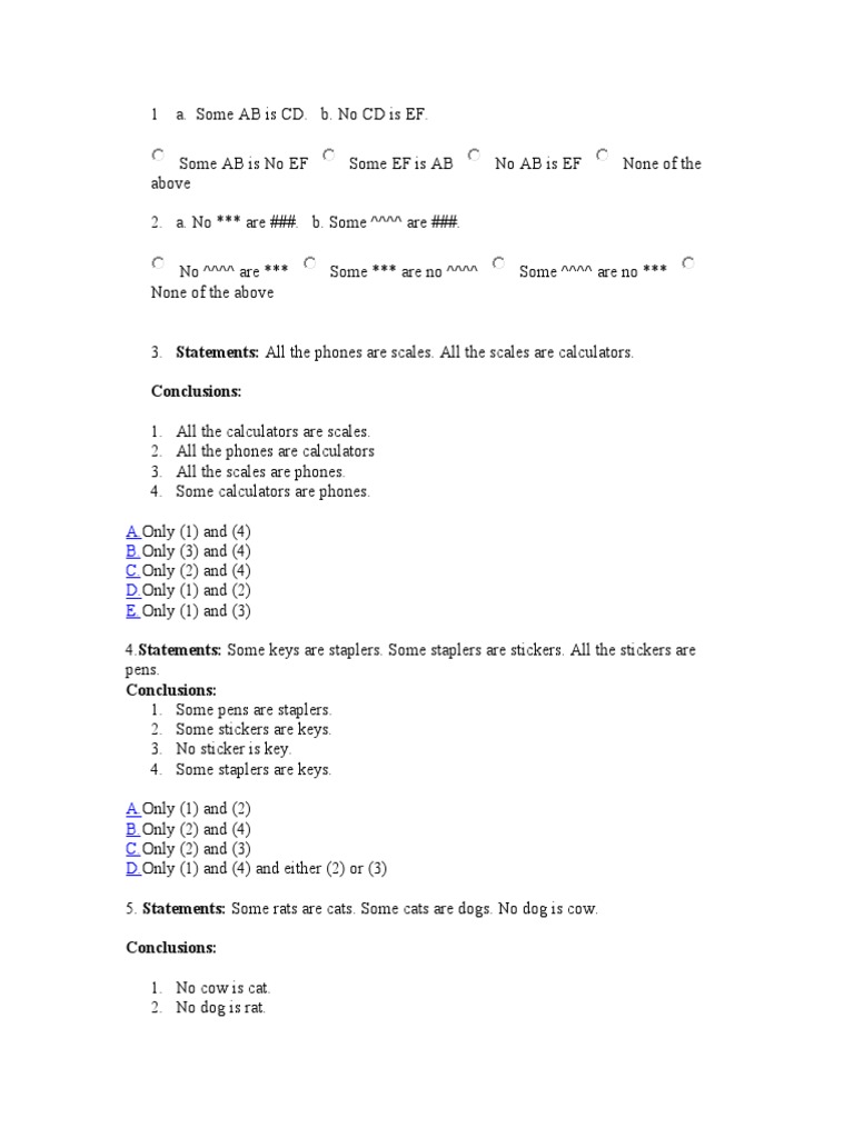 Test Reasoning | PDF | Teaching Mathematics