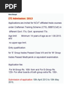 IGTR Aurangabad Admission Notice 2025 | PDF | Government