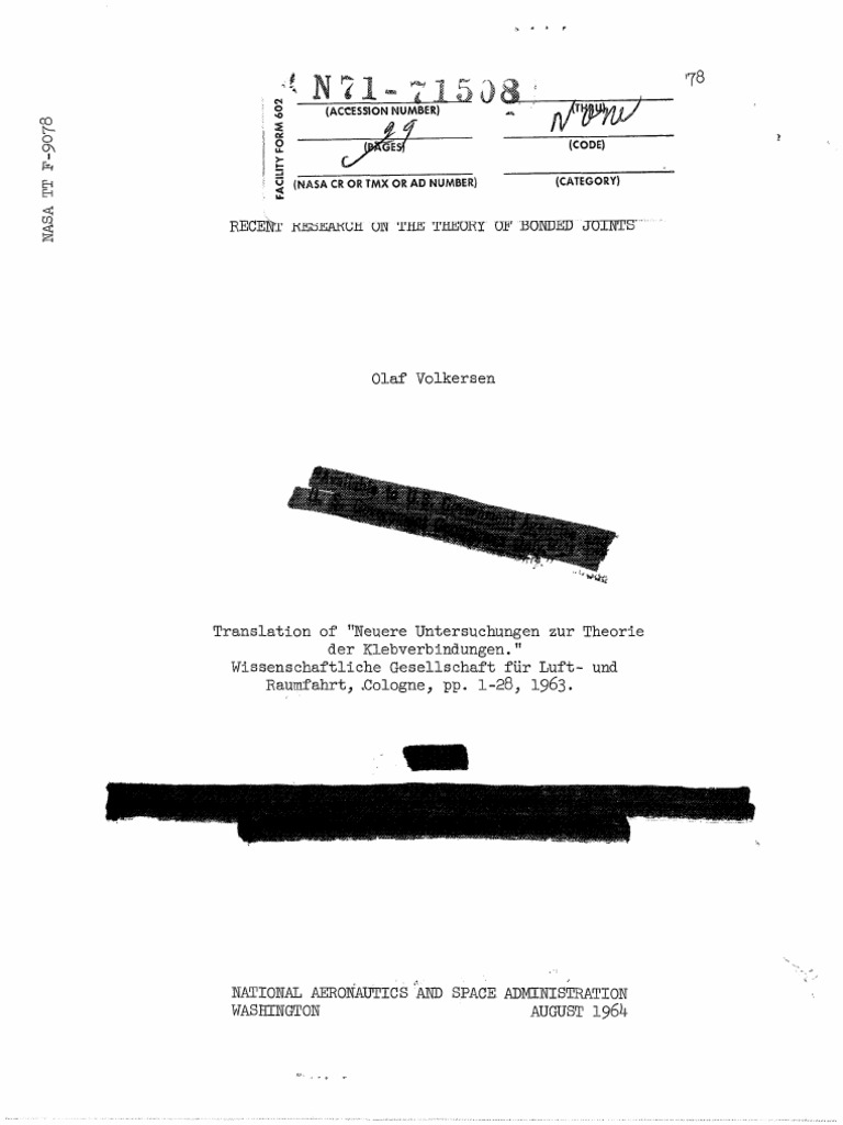 Volkersen Adhesive Calculation | PDF | Deformation (Mechanics) | Shear ...