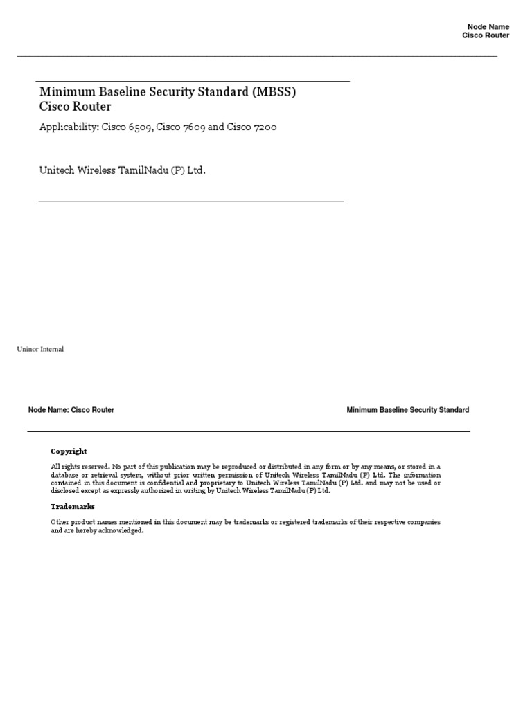 Cisco Router MBSS | PDF | Ip Address | Computer Network