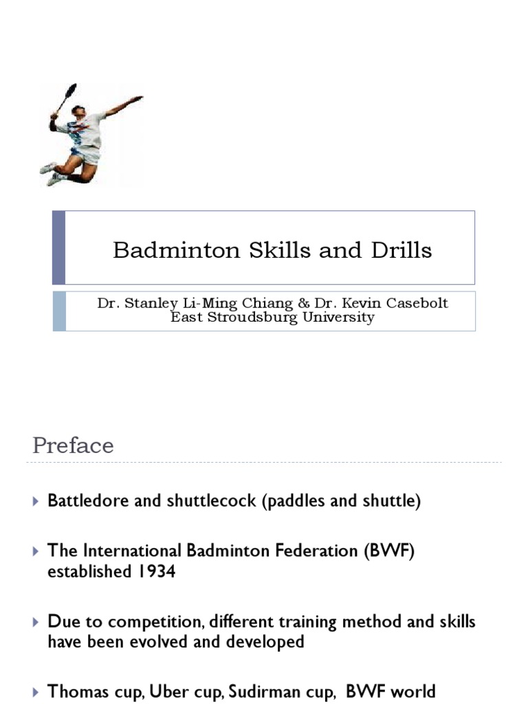 Badminton Skills and Drills Guide | PDF | Racquet Sports | Sports