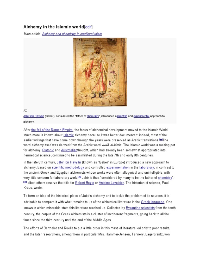 Islamic Alchemy: Jabir ibn Hayyan's Legacy | PDF | Alchemy | Physical ...