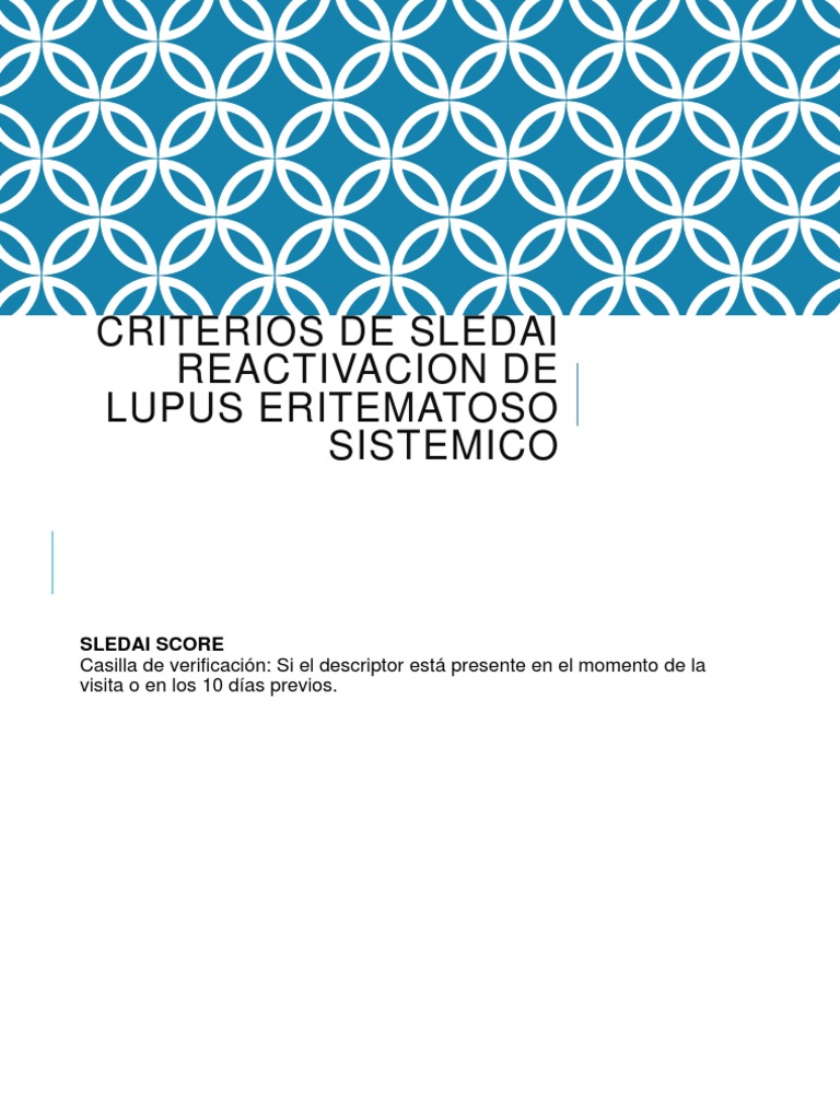 Criterios de Sledai | PDF