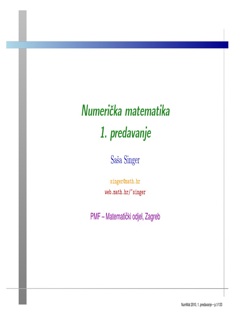 01 Numericka | PDF