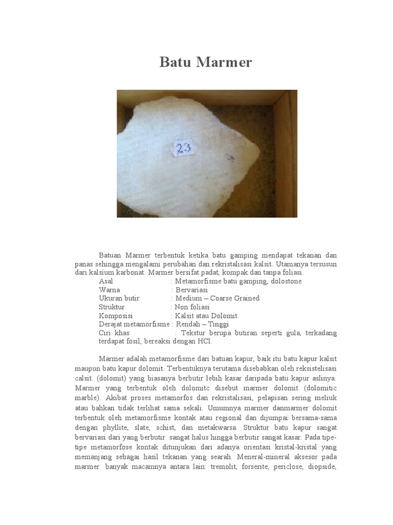 Batu Marmer | PDF | Sains & Matematika