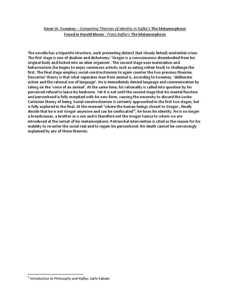 Metamorphosis Critical Texts | PDF | Philosophy