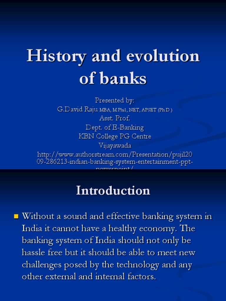 History and Evolution of Banks | PDF | Reserve Bank Of India | Banks