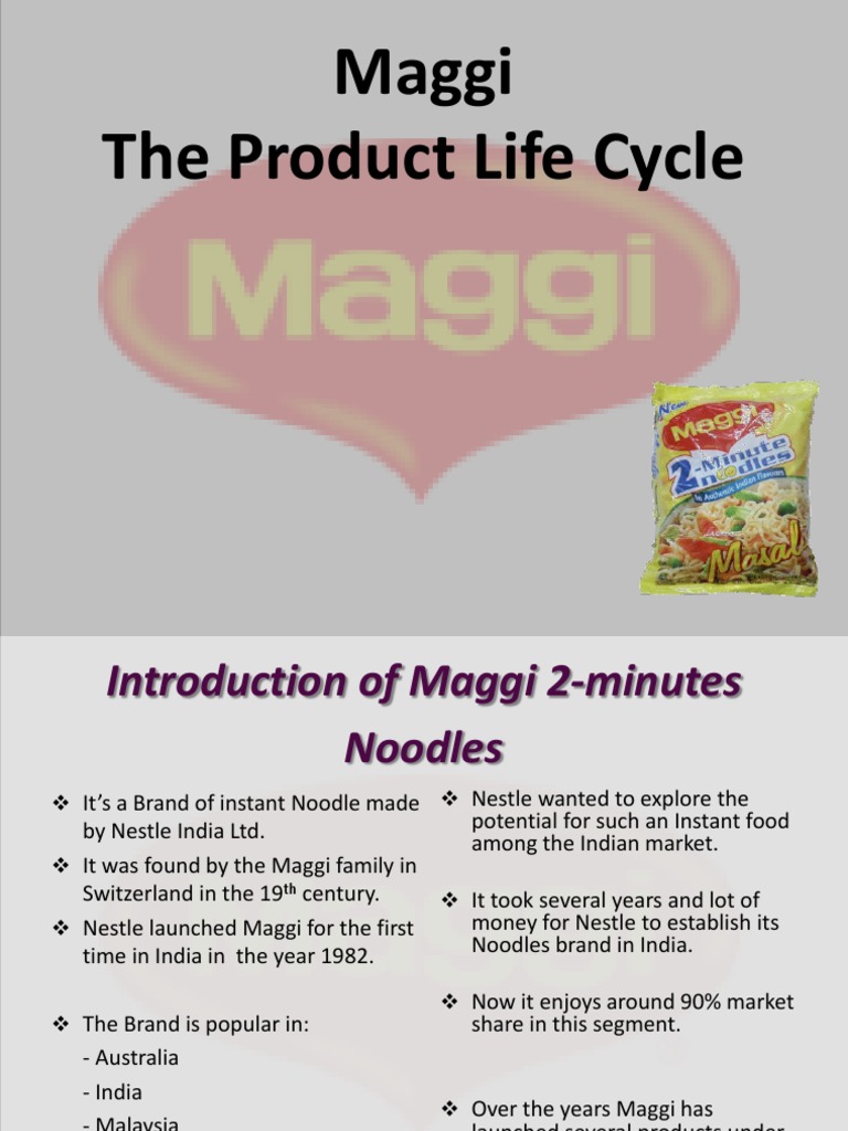 Product Life Cycle of Maggi | PDF | Brand | Marketing