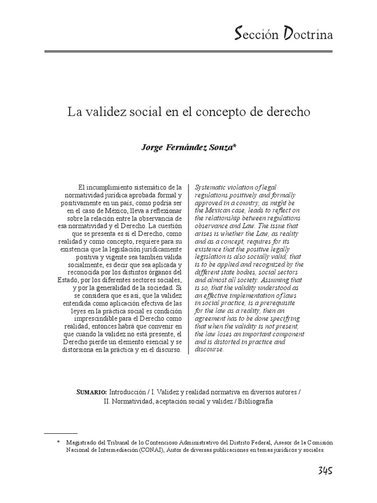 Validez Social en El Concepto de Derecho PDF | PDF | Ideologías ...
