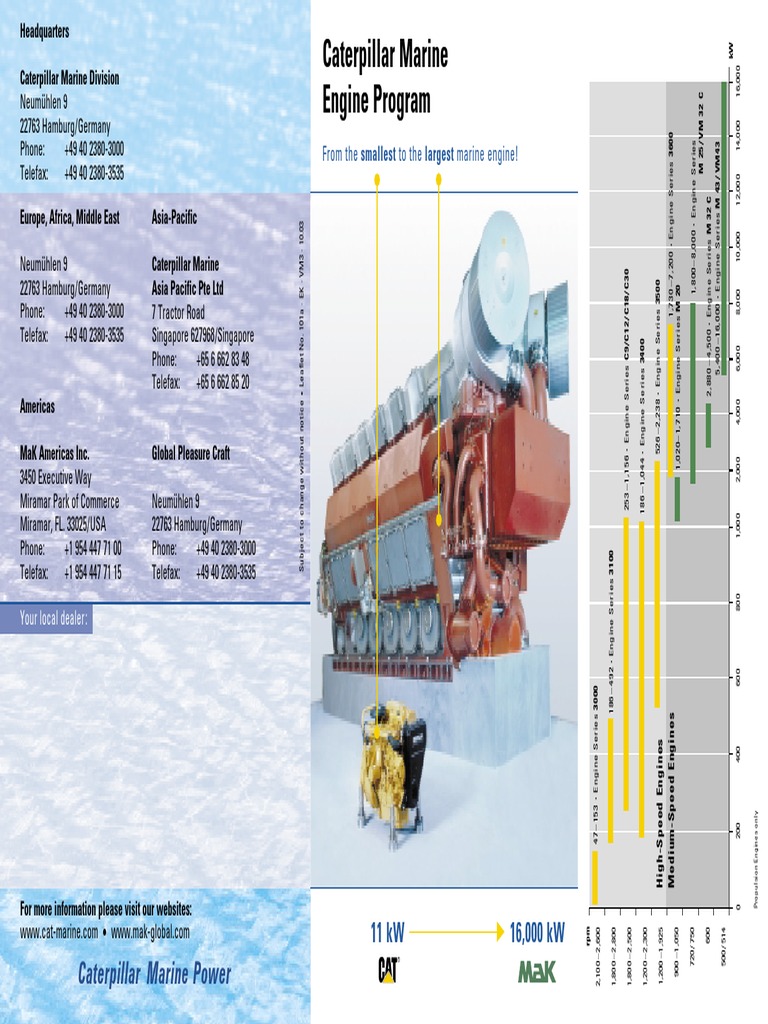 Cat Marine Engine Program | Download Free PDF | Engines | Rotating Machines