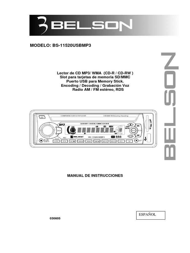 Belson BS11520 Es | PDF | Seguro digital | Disco compacto