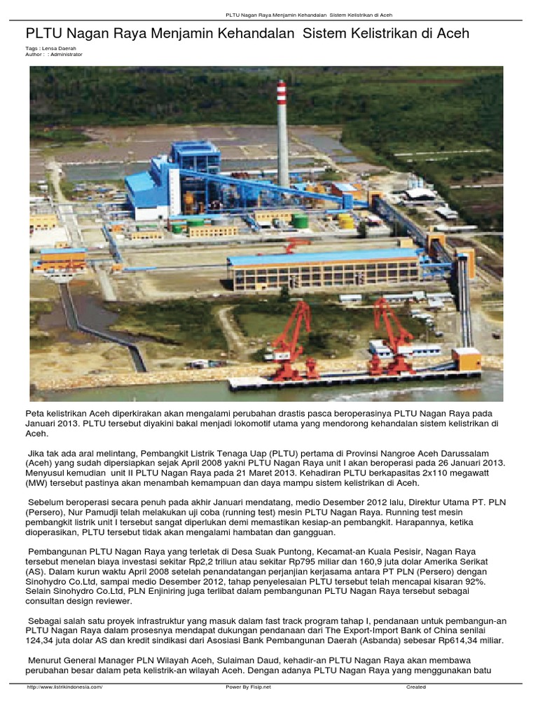 PLTU Nagan Raya-Aceh | PDF