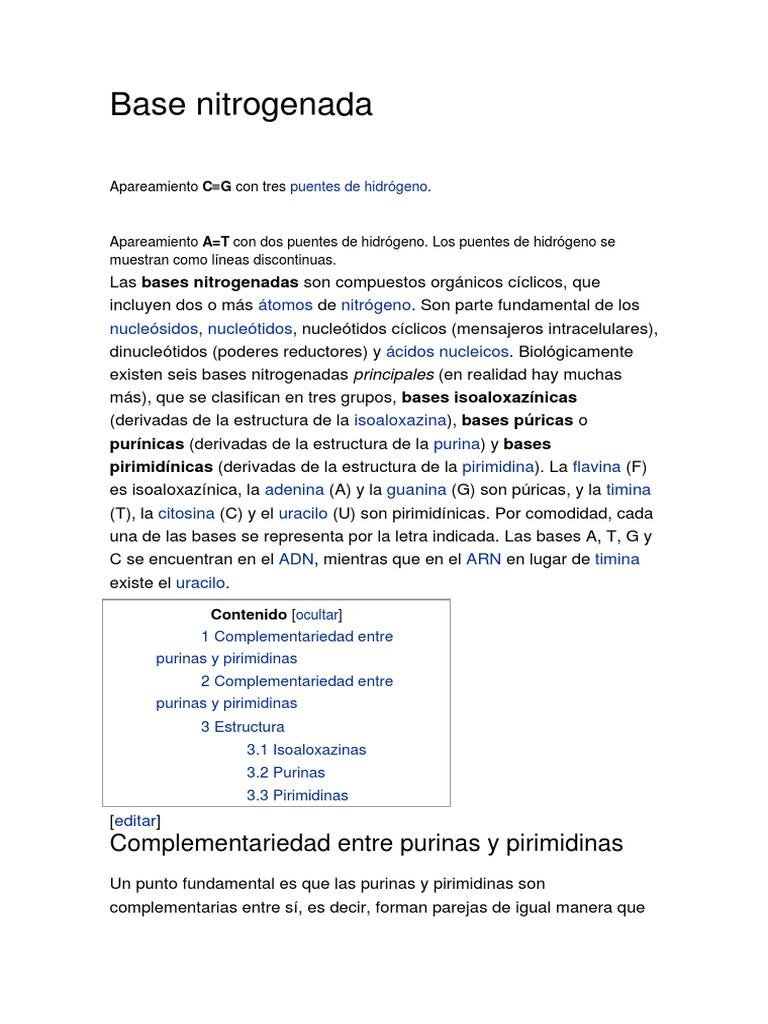 Base Nitrogenada | PDF