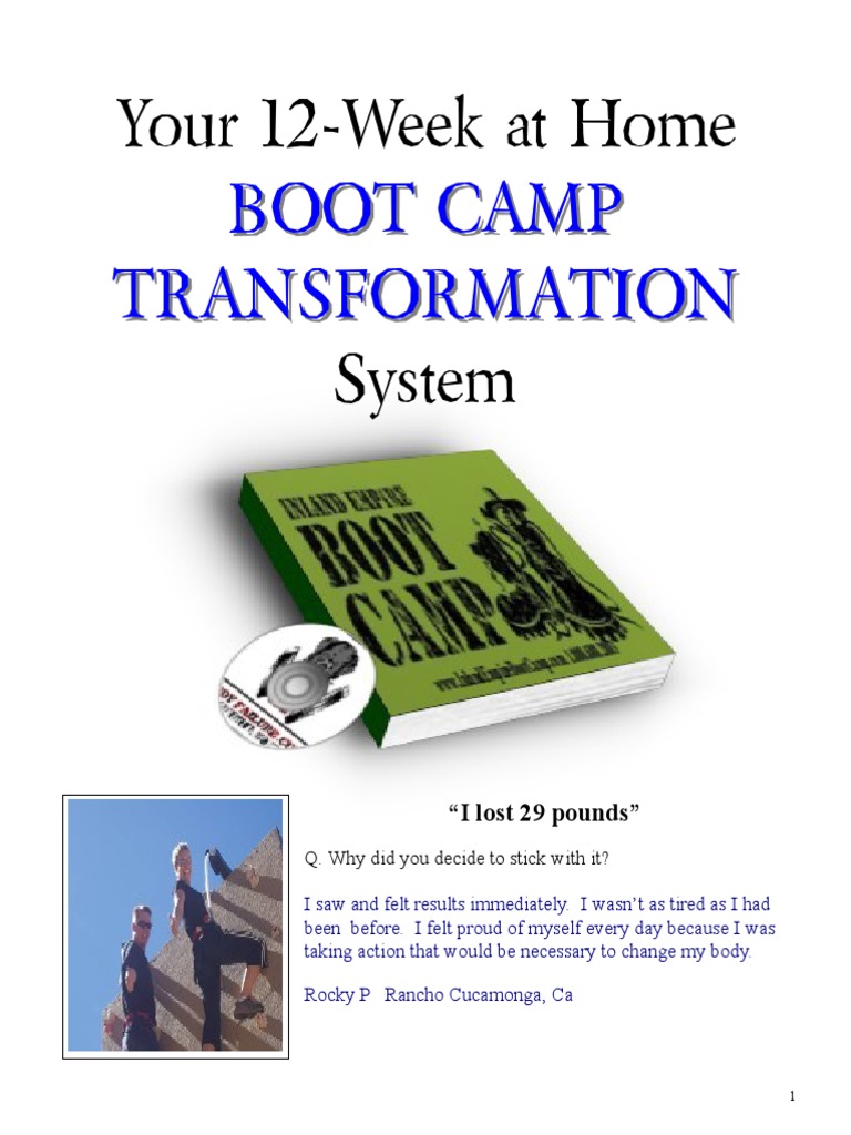 12 Week Boot Camp Transformation System | PDF | Nutrition | Diet ...