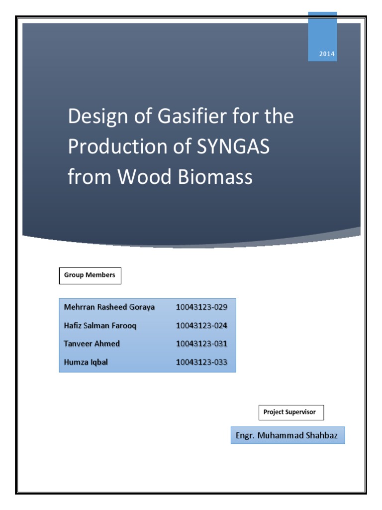 Design of Circulating Fluidized Bed Gasifier | PDF | Gasification | Biomass