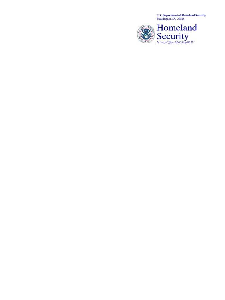 Letter With Only DHS Letterhead | PDF
