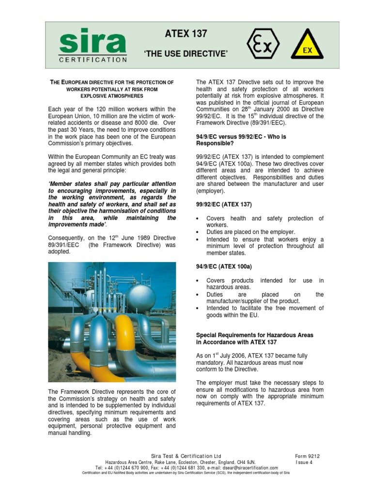 ATEX 137 Datasheet | PDF | Business