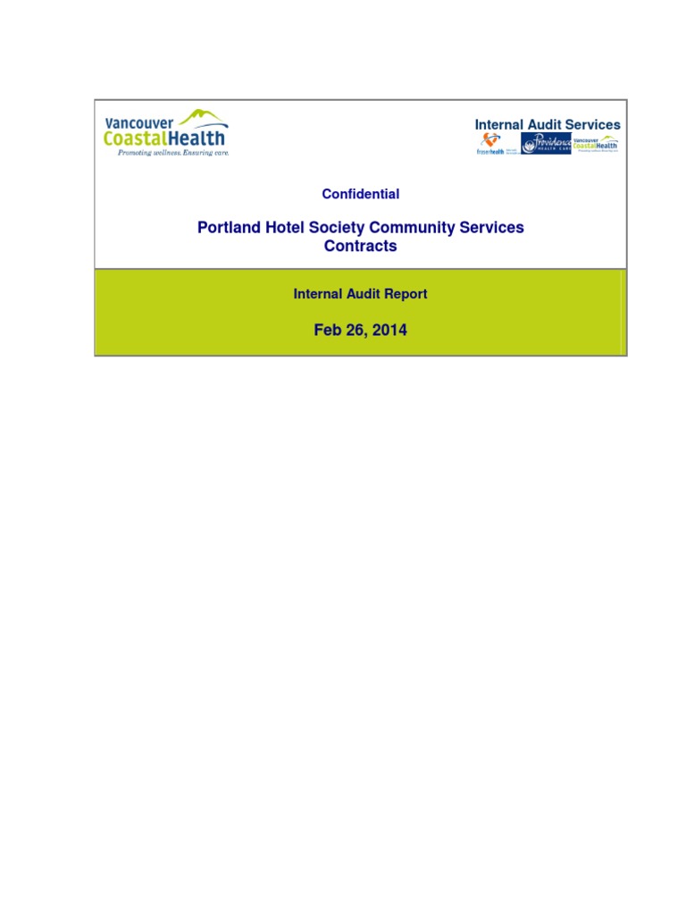 Portland Hotel Society Audit Report | Descargar gratis PDF | Internal ...