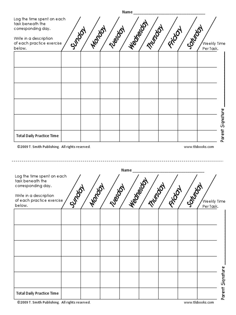 Music Practice Schedule | PDF