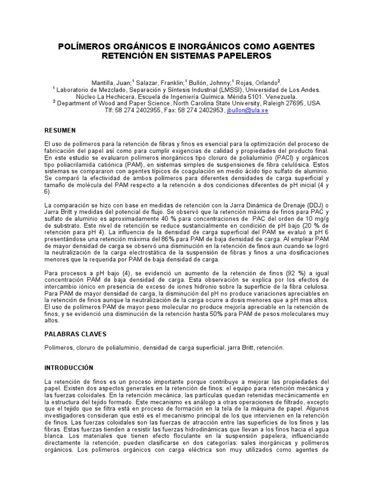 Polimeros Organicos e Inorganicos | PDF | Moléculas | Cloruro de sodio