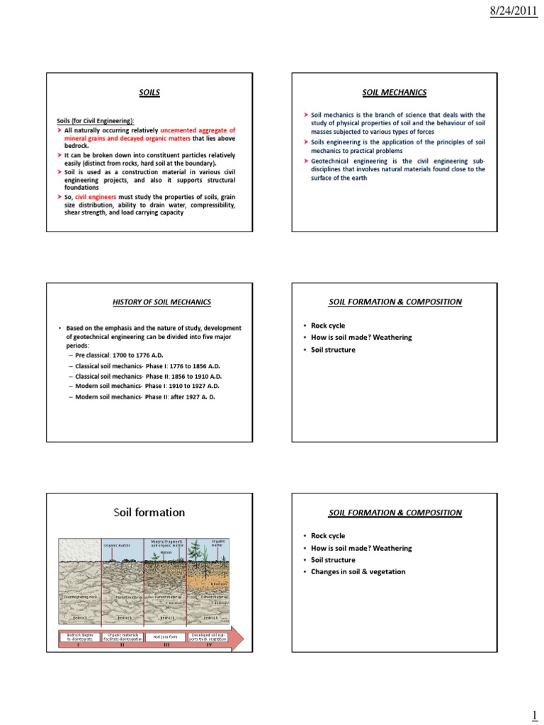 Soil Lecture Slide | PDF | Soil Mechanics | Soil