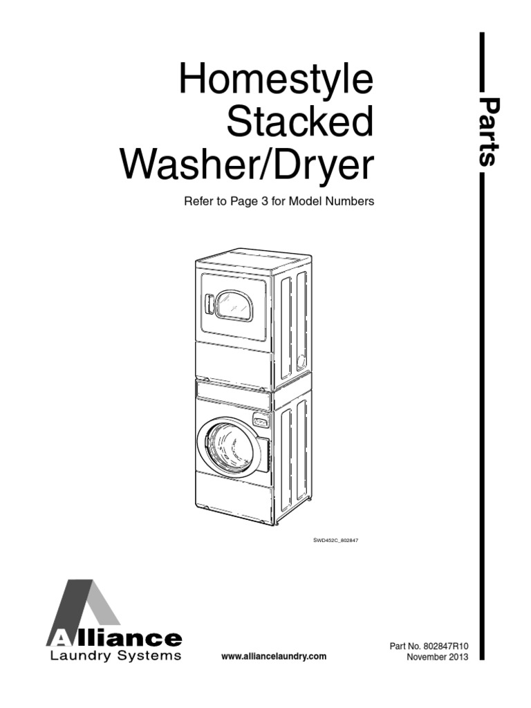 Homestyle Stacked Washer/Dryer: Refer To Page 3 For Model Numbers | PDF ...