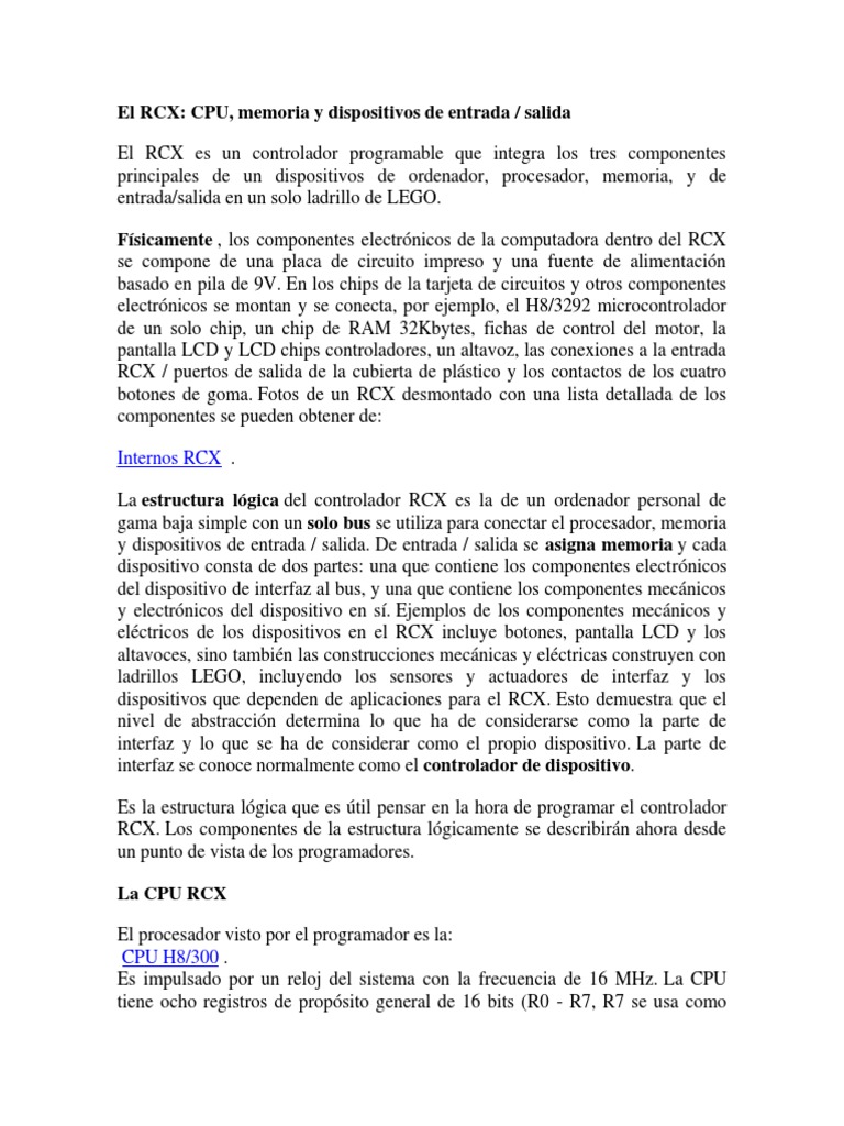 RCX Todo | PDF | Poco | Programa de computadora