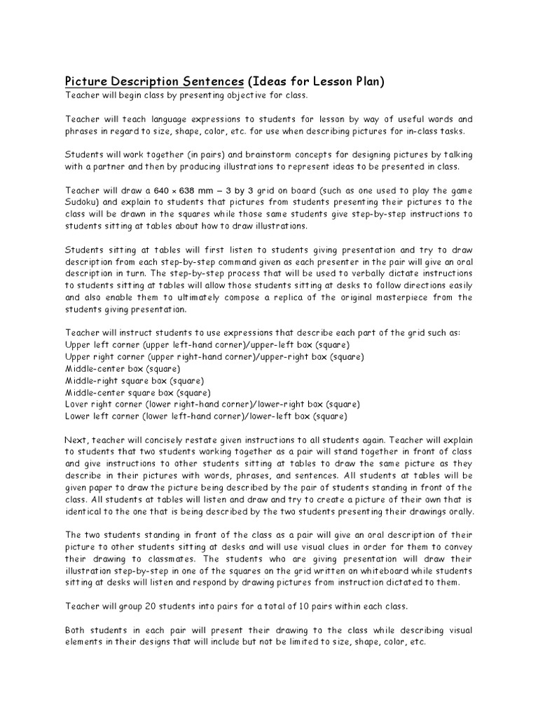 Developing Picture Description Skills Through Collaborative Drawing and ...