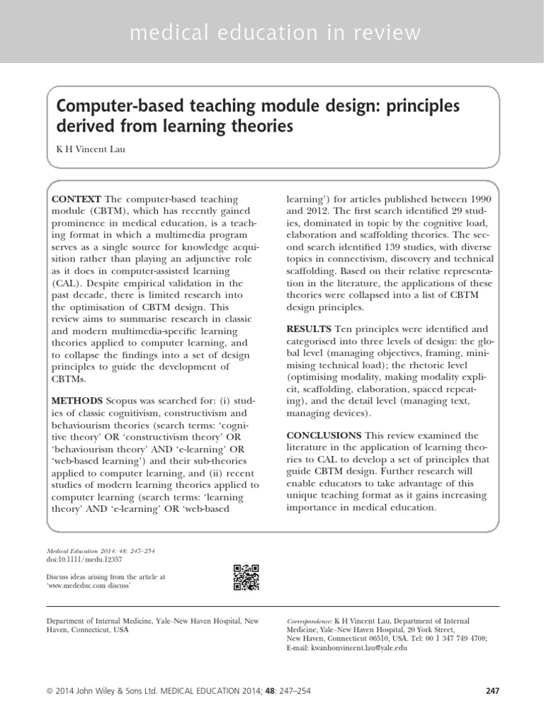 Computer Based Teaching Module | PDF | Educational Technology | Learning