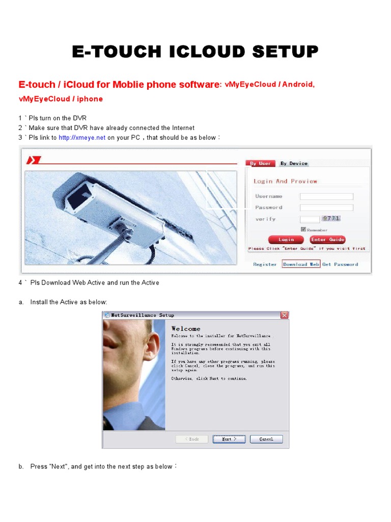 E-Touch iCloud DVR Setup Guide | PDF | Business